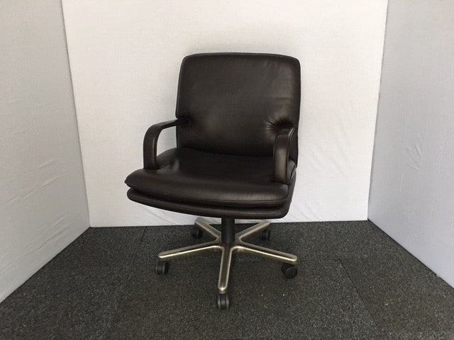 Brown Leather Conference Chair – Park Royal Office Furniture