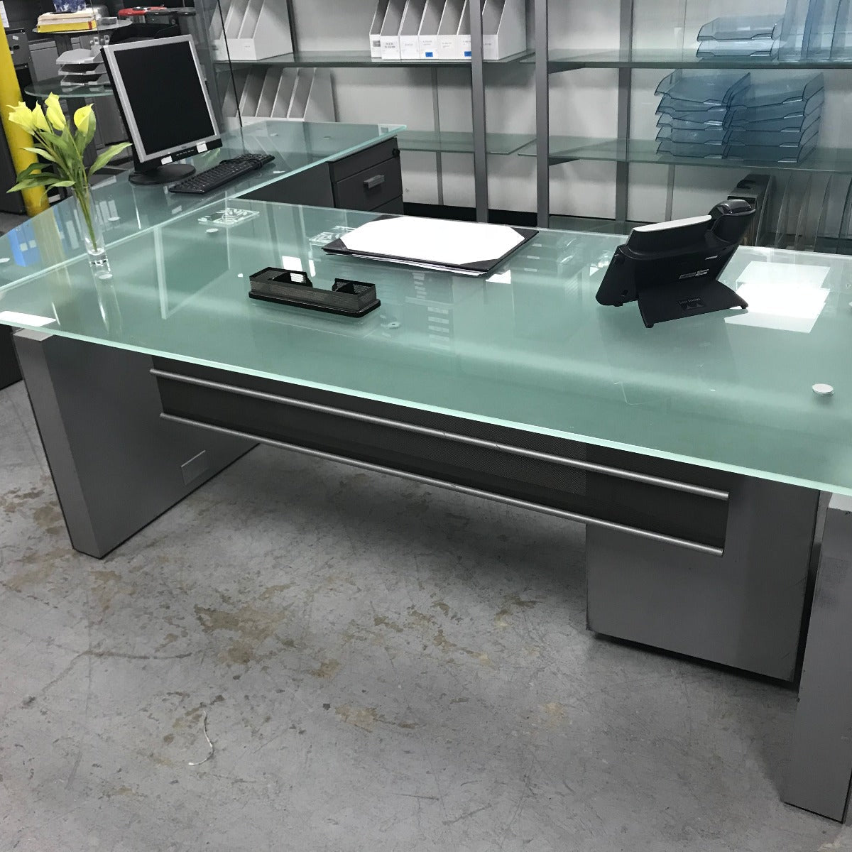 Glass Executive Desk 247 – Park Royal Office Furniture