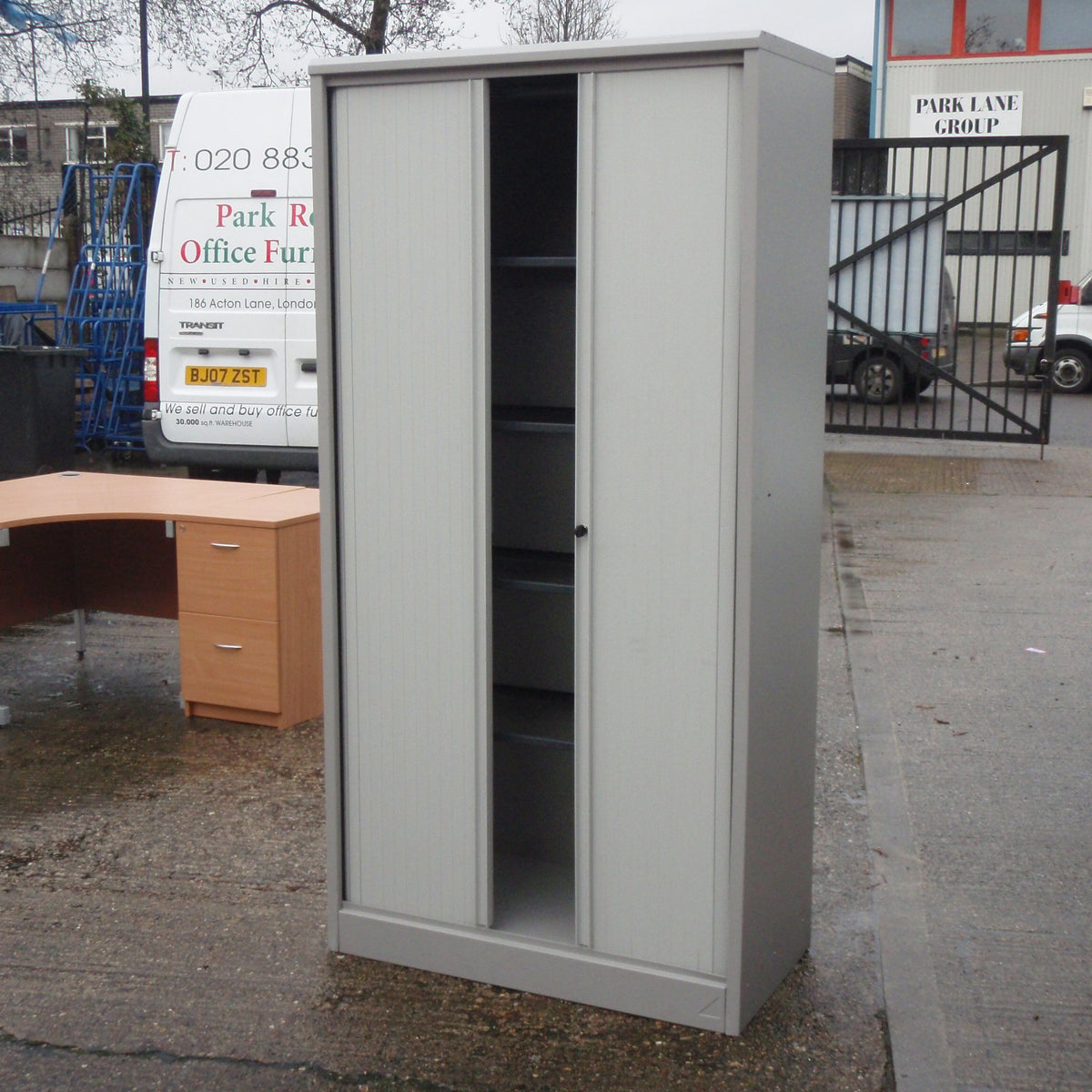 Tall Tambour Storage Cabinet – Park Royal Office Furniture