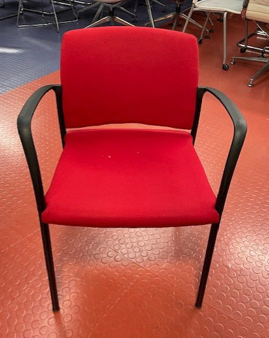 Red & Black Frame Stacking Chair – Park Royal Office Furniture