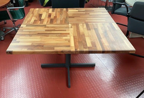 Herringbone Wooden Square Meeting Table – Park Royal Office Furniture