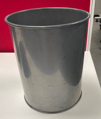 Silver Metal Waste Bin – Park Royal Office Furniture