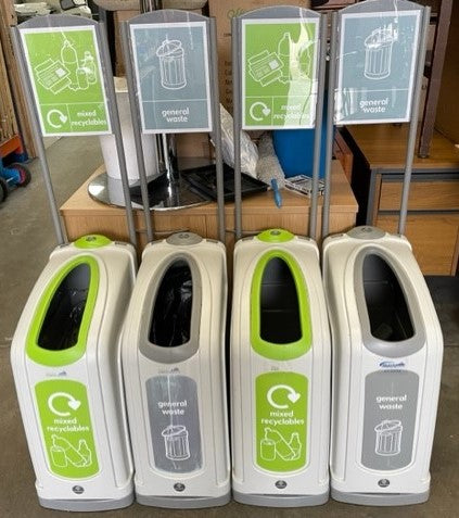Lime Green & Grey Recycle Bins – Park Royal Office Furniture