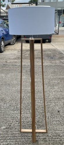 Wood & White Shade Uplighter – Park Royal Office Furniture