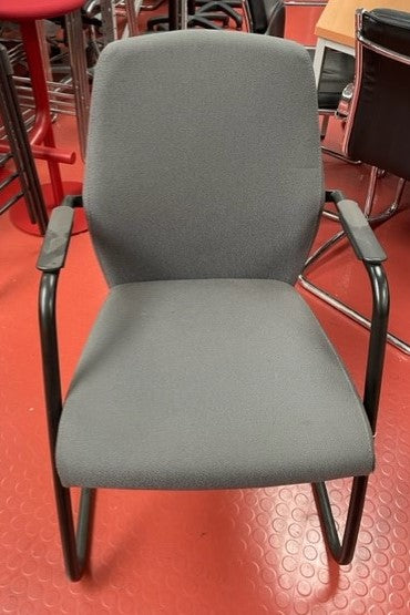 Grey & Black Frame Meeting Chair – Park Royal Office Furniture
